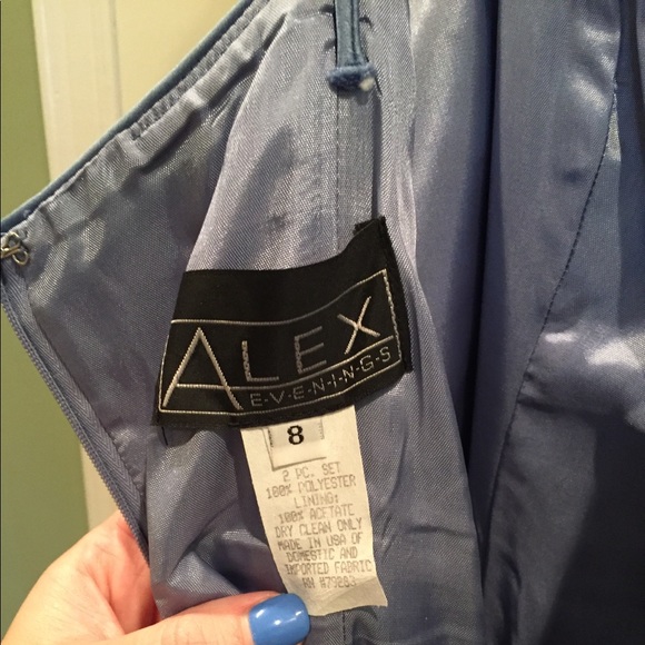 Alex Evenings | Dresses | Beautiful Periwinkle Blue Formal Aline Dress ...